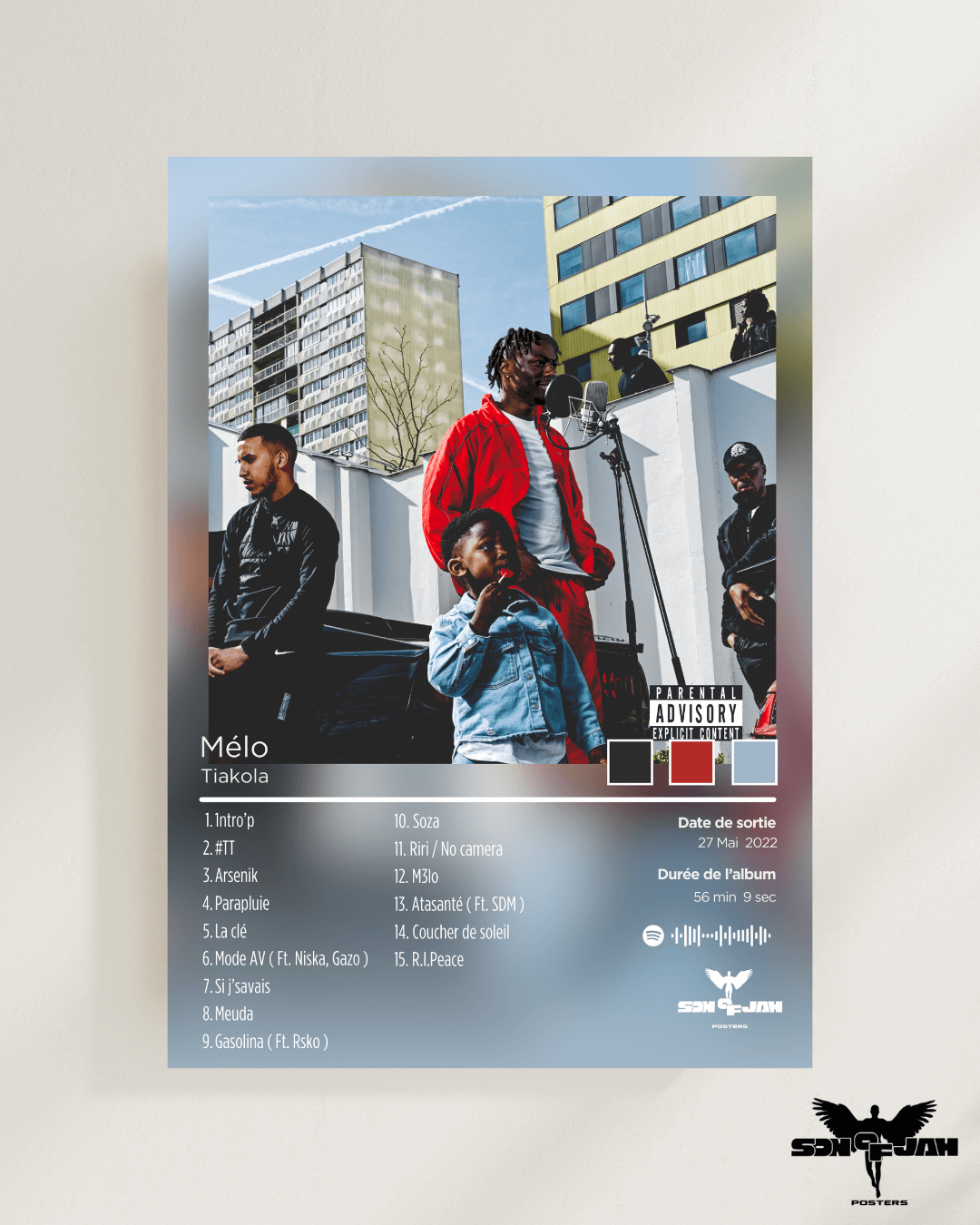 Poster Tiakola - Mélo ( A3 ) - son of jah posters